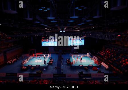 Boxing, Copper Box Arena. A general view of the Copper Box Arena ...