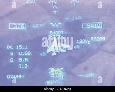 German MiG-29 in F-18C gun camera Stock Photo - Alamy