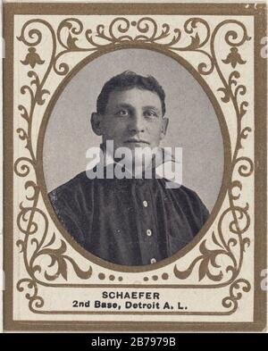 Germany Schaefer, Detroit Tigers, baseball card portrait Abstract ...