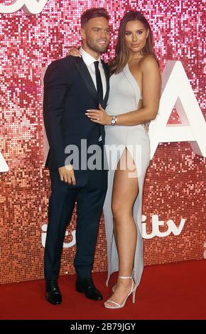 London, UK. Dominic Lever and Jessica Shears at the ITV Gala held at ...