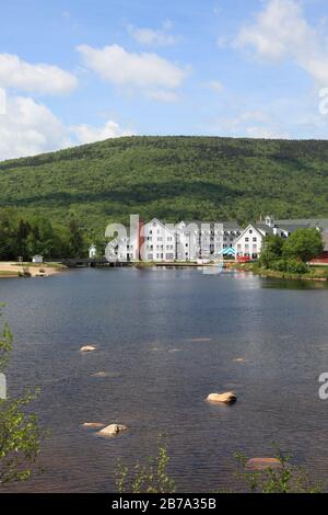 Waterville Valley, Town Square, Corcoran Pond, Mt. Tecumseh, White ...