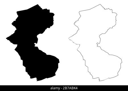Bottrop City (Federal Republic of Germany, North Rhine-Westphalia) map ...