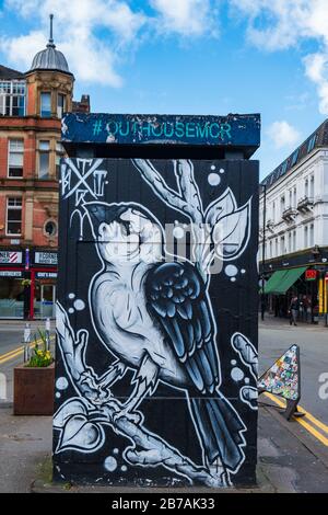 graffiti and street art in stevenson square Northern quarter Manchester ...
