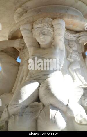 Gilded fountain, base (Hearst Castle) DSC06538 Stock Photo - Alamy