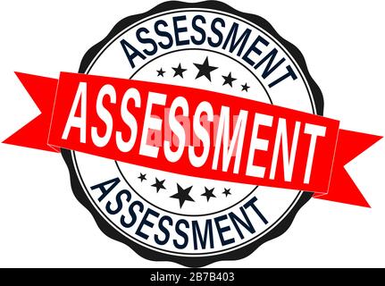 assessment round stamp isolated on transparent background. assessment ...