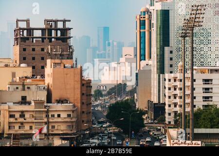 Street scene in Doha, Qatar Stock Photo - Alamy