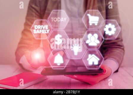 Conceptual hand writing showing Be Careful. Concept meaning making sure ...