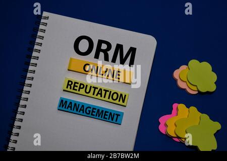 Online Reputation write on sticky notes isolated on Wooden Table Stock ...