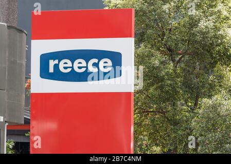 Signage and the logo outside a store for Reece Plumbing (Reece Limited ...