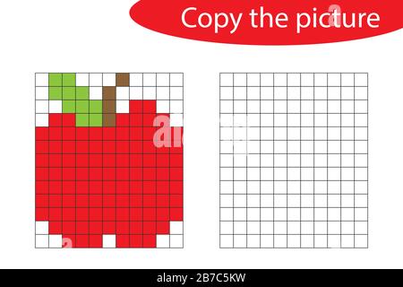 apple pixel art Stock Vector Image & Art - Alamy