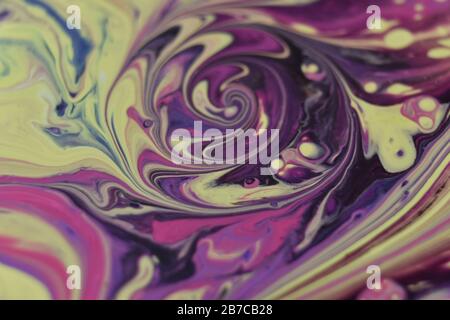 Macro shot of abstract acrylic art background. Multicolor light and ...