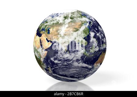 Three dimensional render of planet Earth resembling atom Stock Photo ...