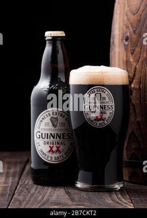 Old Guinness label for Extra Stout, bottled by Tennant Bros of ...