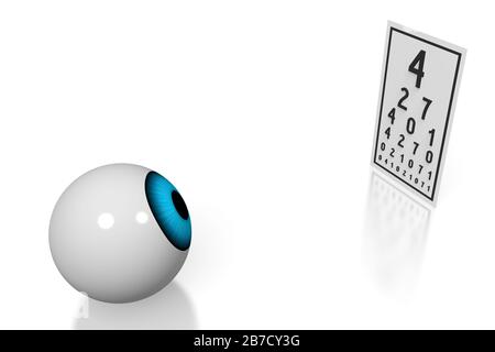 3D optician, optometrist, vision illustration Stock Photo - Alamy