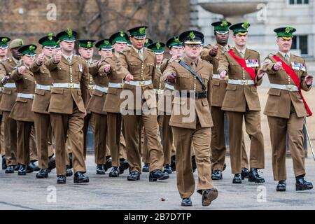 Soldiers from the Guards Regiments marching in London Stock Photo - Alamy