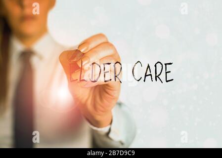 Word writing text Elder Care. Business photo showcasing the care of ...
