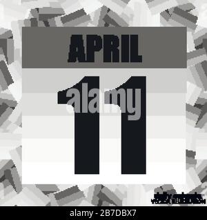 April 11 icon. For planning important day. April 11 illustration ...