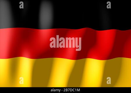 Germany with national flag on political globe. 3D illustration Stock ...