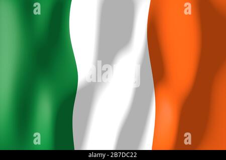 Ireland with national flag on political globe. 3D illustration Stock ...