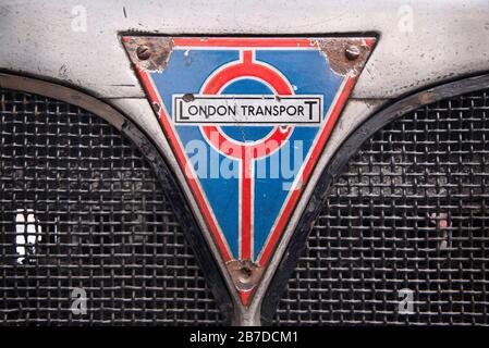 Collection of vintage London Transport buses at London Transport Museum ...