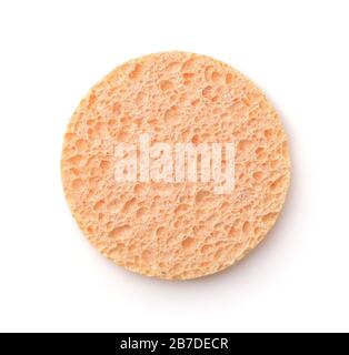 Beige beauty cosmetic texture isolated on white background, smudged ...