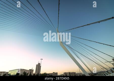 Chords Bridge, also called the Bridge of Strings or Jerusalem Light ...