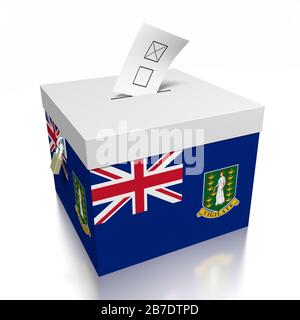 Parliament election in the British Virgin Islands - 3D rendering Stock ...