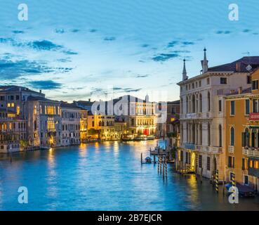 Magical evening view of the Grand Canal in Venice, Italy Stock Photo ...