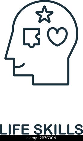 Ideation icon. Simple line element life skills symbol for templates ...