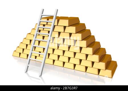 Wealth rich concept idea Golden city at sunset rays Abstract space ...