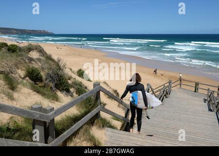 Ocean waves and beach Gunnamatta Australia and St Andrews beach ...