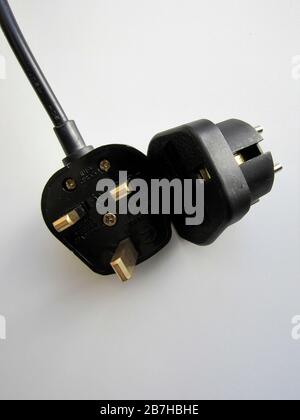 European plug adapter - UK 3 pin plug to European 2 pin plug travel ...