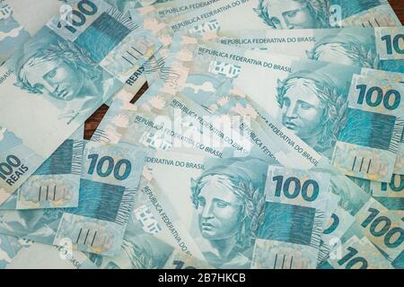 brazilian money, brazil real, brazil banknote, grand prize on 100 reais ...