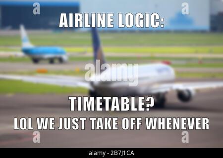 Funny meme for social media sharing. Late for work meme Stock Photo - Alamy