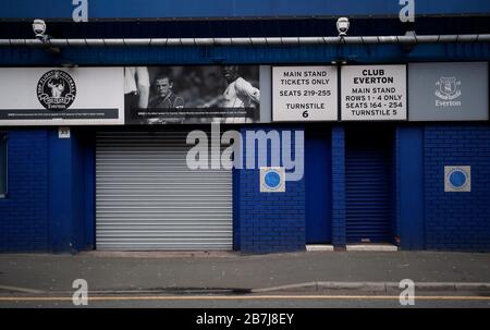 Turnstiles at Goodison Park, the home of Everton Football Club Stock ...