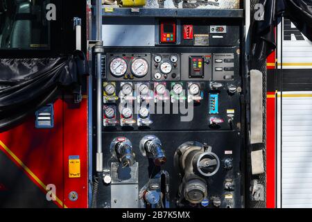 Fire truck control panel Stock Photo: 310554947 - Alamy