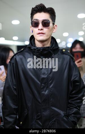 Chinese singer, actor and host Hanz Zhang Han shows up at a Shanghai ...