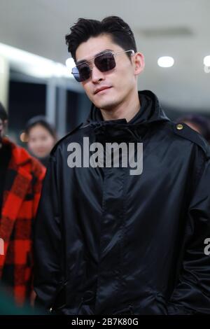 Chinese singer, actor and host Hanz Zhang Han shows up at a Shanghai ...