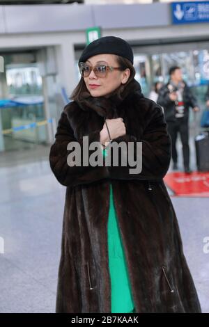 Hong Kong actress Sheren Tang poses during an awards ceremony by ...