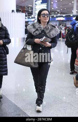 Chinese actress, screenwriter and singer Qin Hailu appears in Beijing ...