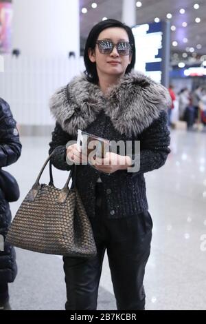 Chinese actress, screenwriter and singer Qin Hailu attends an activity ...