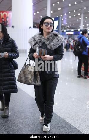 Chinese actress, screenwriter and singer Qin Hailu appears in Beijing ...
