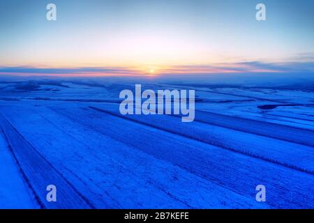 --File--Aerial view of the Hulunbuir Prairie covered by snow in ...