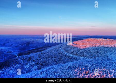 --File--Aerial view of Daxing'anling Forest in Da Hinggan Ling ...