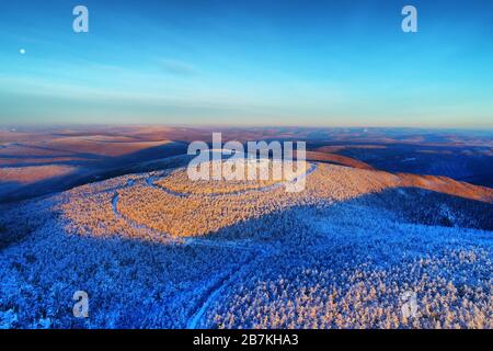 --File--Aerial view of Daxing'anling Forest in Da Hinggan Ling ...