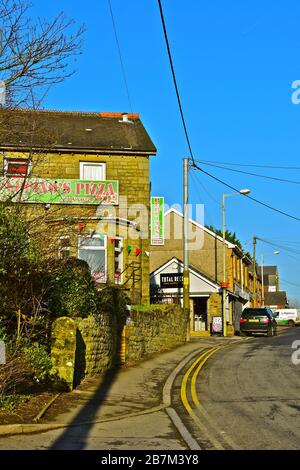 A view up Penybont Road, the main shopping road running through Pencoed ...