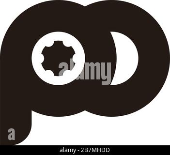 Alphabet Letters OP or PO Abstract Icon logo Stock Vector Image & Art ...