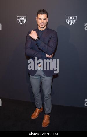 Evan Betts attends the Launch of The New Connected Watch by TAG Heuer ...