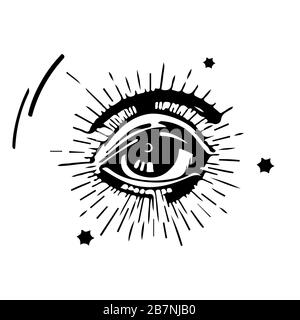 Eye of Providence icon. Occult symbol. All seeing eye with circle and ...