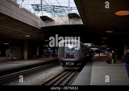 Copenhagen, Denmark’s capital, Oresundstog operated by DSB IR4 class MF ...